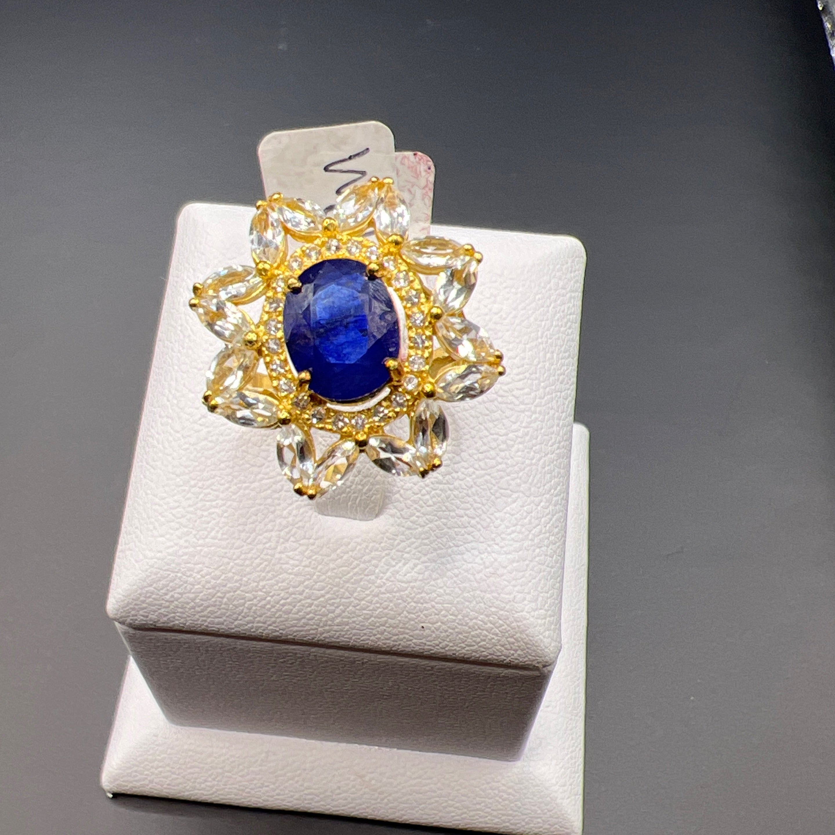 sapphire with white quartz | Siam Exclusive Gems & Jewelry USA